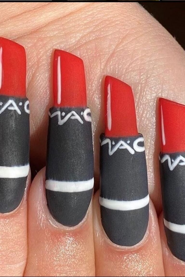 28+ Lipstick Nail Design Ideas You’ll Want To Try ASAP