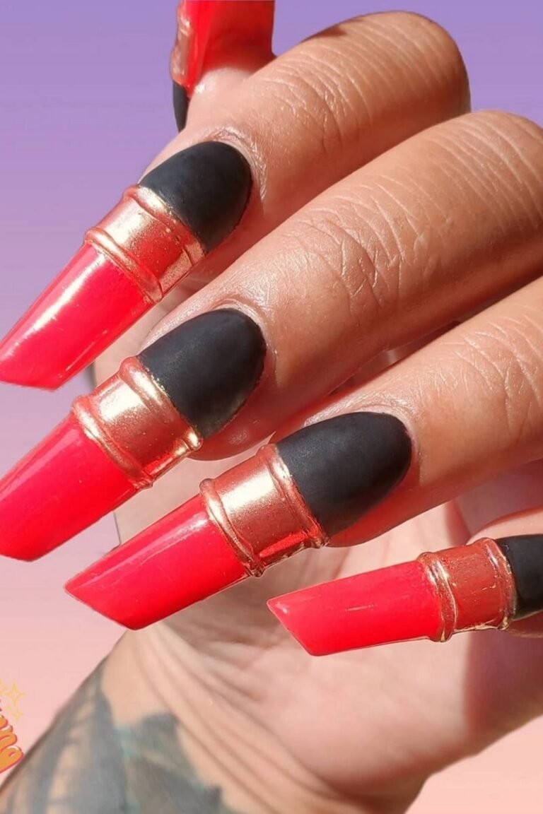 28+ Lipstick Nail Design Ideas You’ll Want To Try ASAP